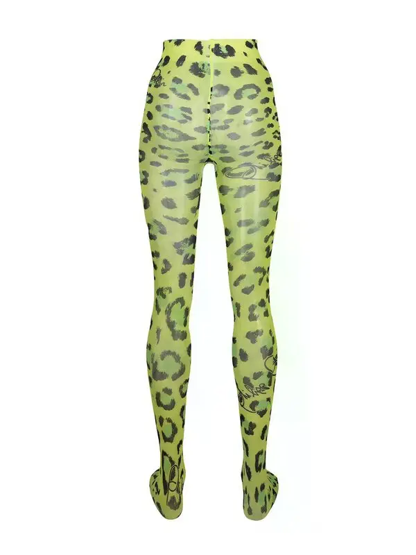 Philipp Plein Leopard Print Tights