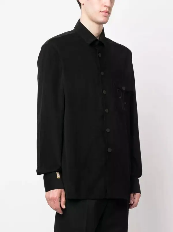 BILLIONAIRE Monogram-embroidered Cotton-corduroy Shirt