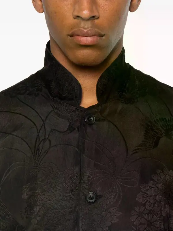 CHRISTIAN PEAU Silk Jacquard Jacket