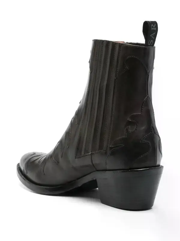 Sartore Leather Cowboy Boots - Brown