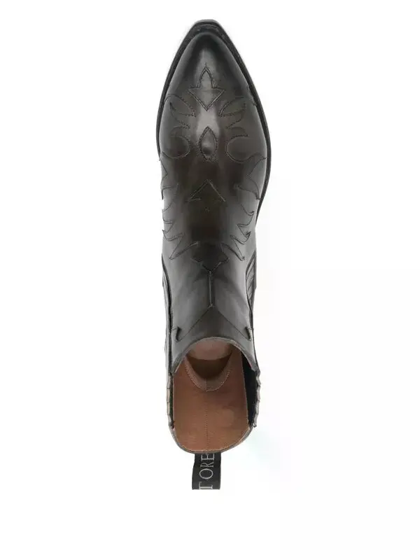Sartore Leather Cowboy Boots - Brown