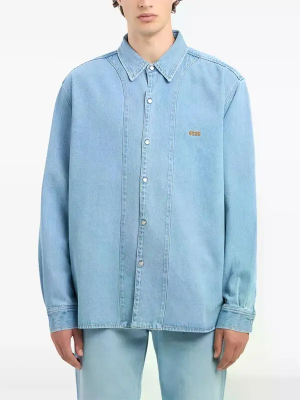 Gcds Wirdo Denim Shirt - Blue