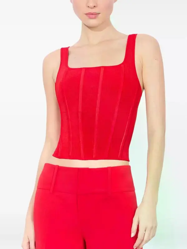 Alice + Olivia Sariah Corset Tank - Red