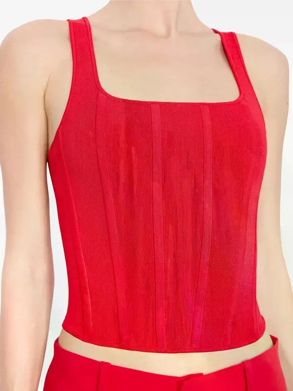Alice + Olivia Sariah Corset Tank - Red