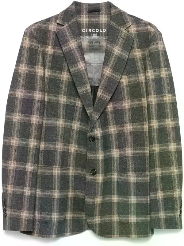 CIRCOLO 1901 Checked Blazer - Brown