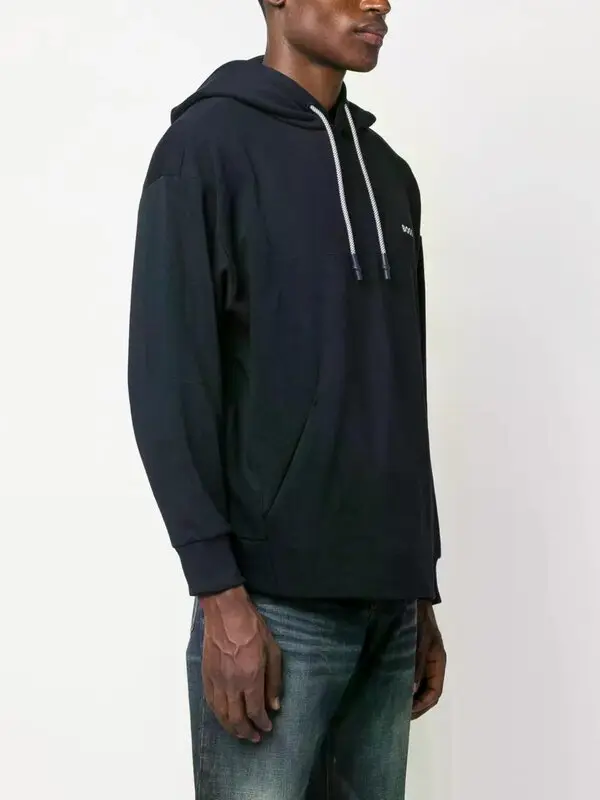 BOSS Logo-embroidered Drawstring Hoodie