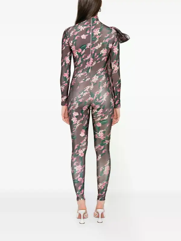 ATU BODY COUTURE Floral Print Mock Neck Jumpsuit