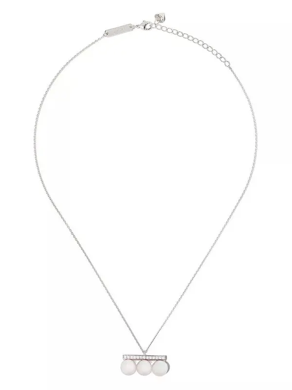 TASAKI 18kt White Gold Diamond And Pearl Balance Neo Pendant - Silver