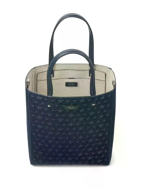 JIMMY CHOO Lenny M-m Denim Tote Bag
