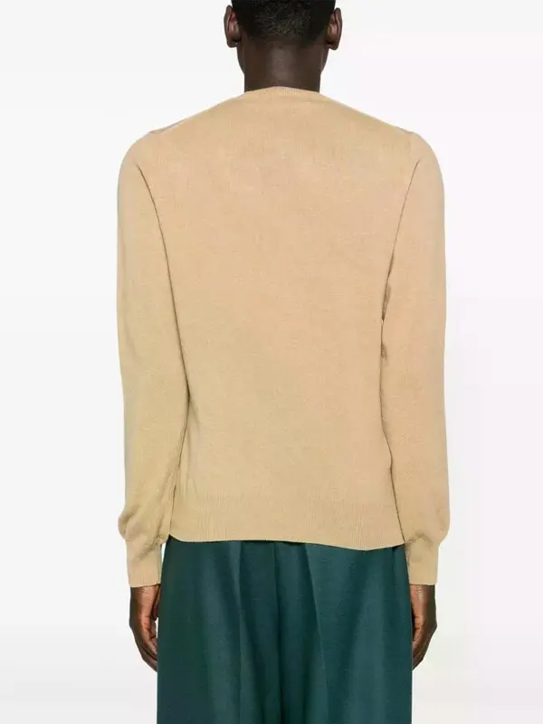 Play Comme Des Garcon Heart-patch Wool Jumper - Neutrals