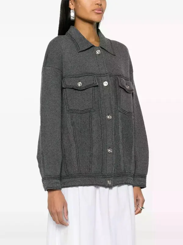 BARRIE Contrast-stitching Denim-effect Jacket