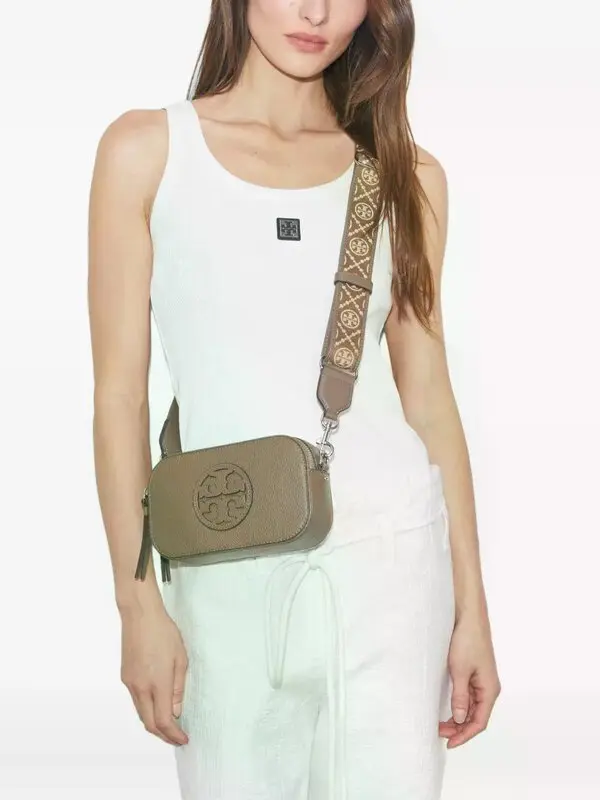 Tory Burch Mini Miller Leather Crossbody Bag - Neutrals