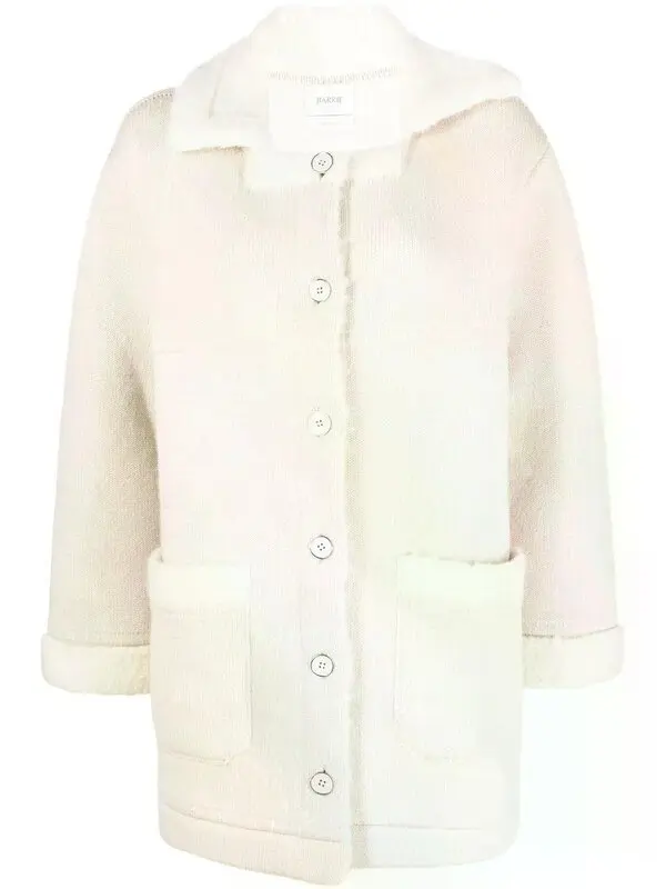 BARRIE Cashmere-alpaca Buttoned Coat