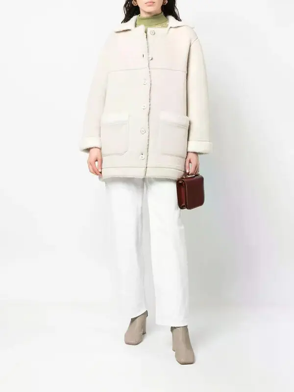BARRIE Cashmere-alpaca Buttoned Coat