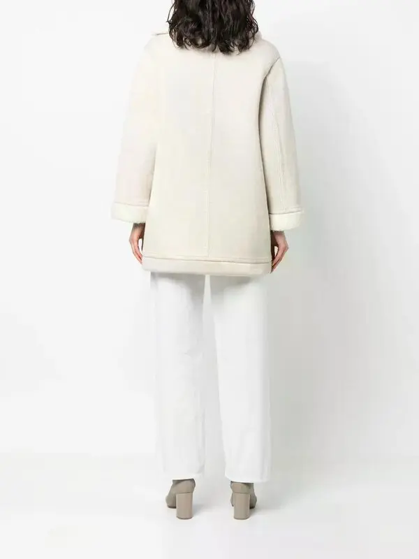 BARRIE Cashmere-alpaca Buttoned Coat