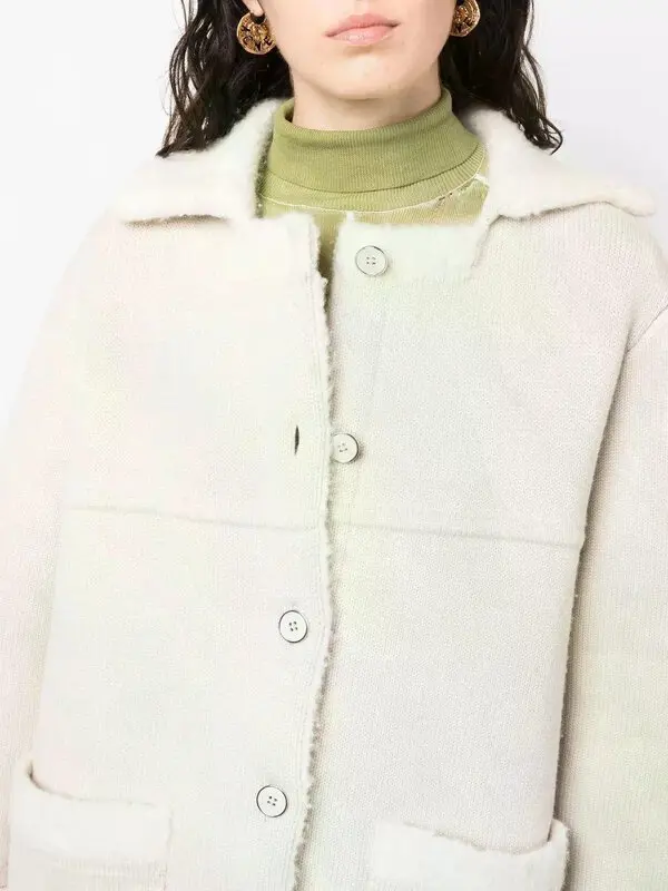BARRIE Cashmere-alpaca Buttoned Coat