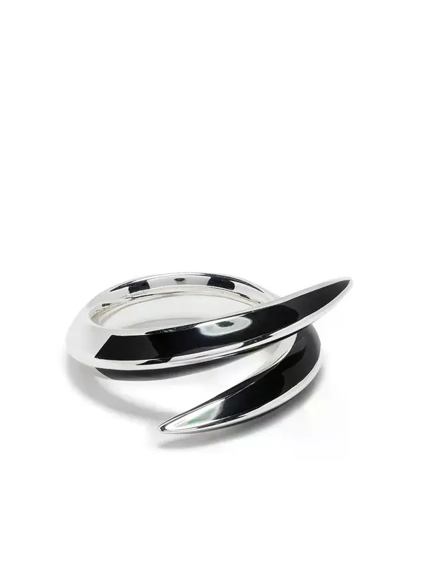 SHAUN LEANE Sabre Deco And Ceramic Ring - Silver