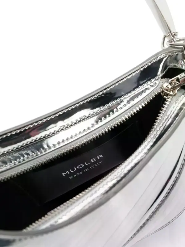 MUGLER Spiral Curve 01 Shoulder Bag - Silver