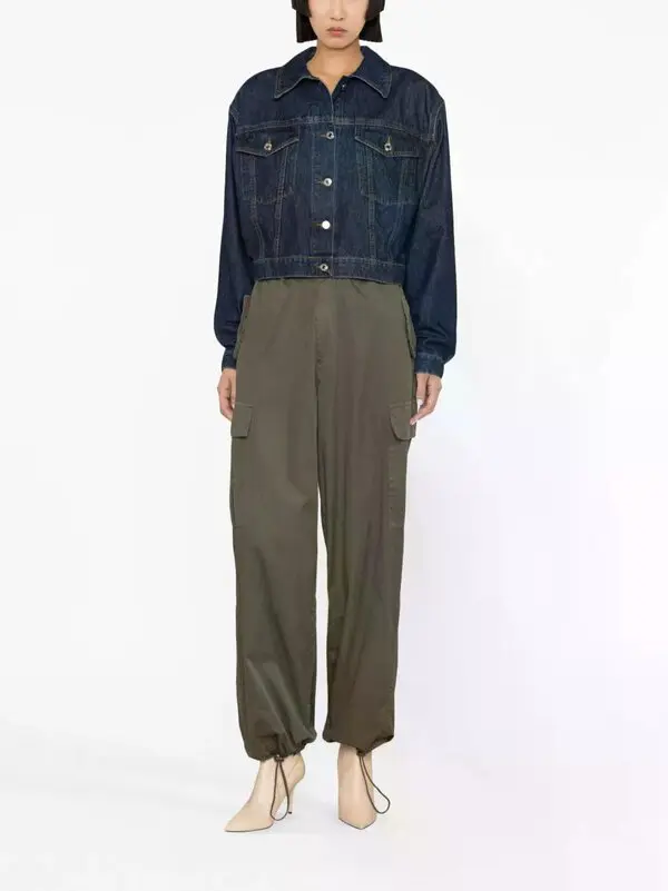 MSGM Spread-collar Denim Jacket - Blue