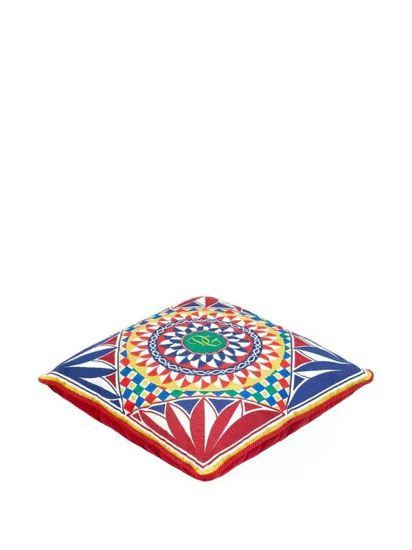 Dolce & Gabbana Geometric-embroidered Medium Cushion