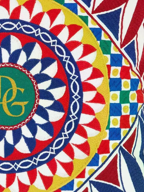 Dolce & Gabbana Geometric-embroidered Medium Cushion