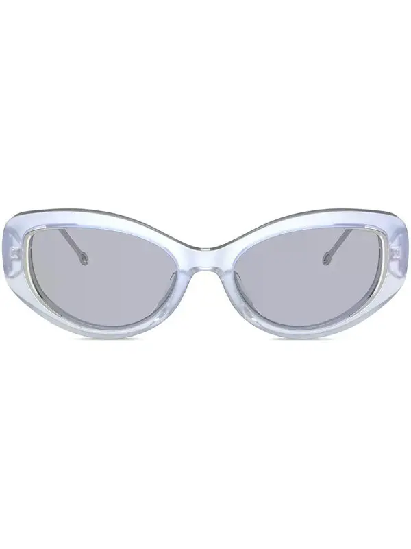 DIESEL® Logo-plaque Cat-eye Sunglasses - Grey