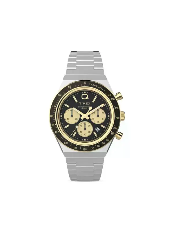 TIMEX 40mm Automatic Chronograph Watch - Silver