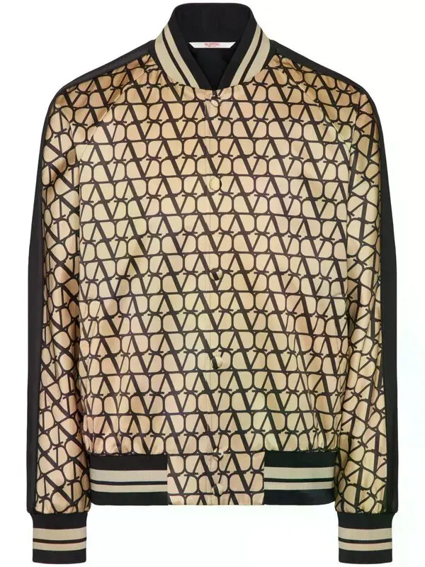 Valentino Garavani Toile Iconographe Bomber Jacket - Neutrals