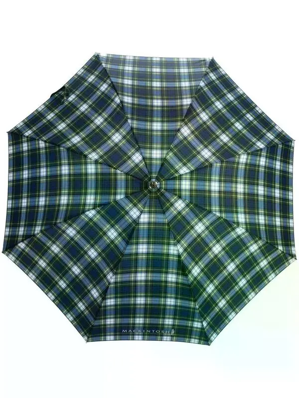 Mackintosh Heriot Whangee Handle Umbrella - Green