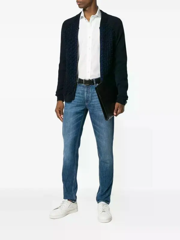 Brunello Cucinelli Logo-patch Jeans - Blue