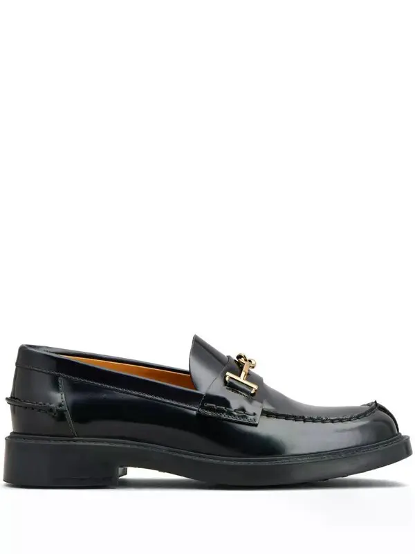 TOD'S Logo-plaque Leather Loafers