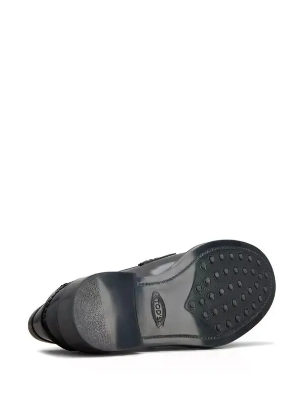 TOD'S Logo-plaque Leather Loafers