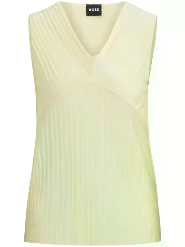 BOSS Plissé V-neck Top