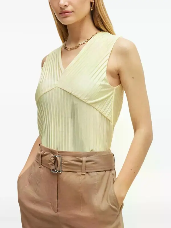 BOSS Plissé V-neck Top