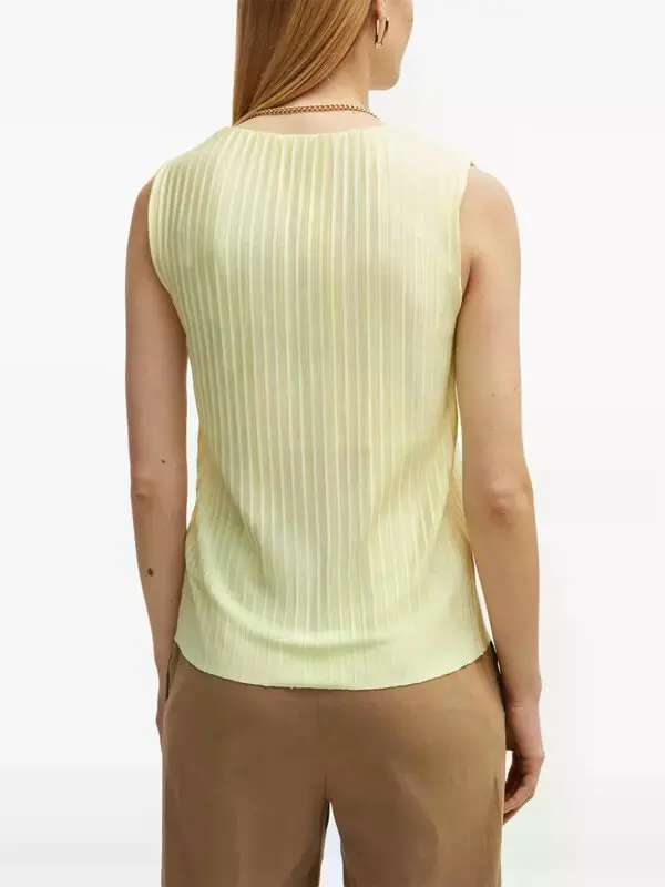 BOSS Plissé V-neck Top