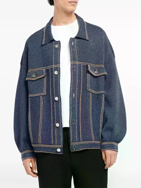 BARRIE Oversized Denim Jacket - Blue