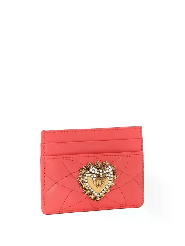 Dolce & Gabbana Devotion Leather Cardholder - Orange