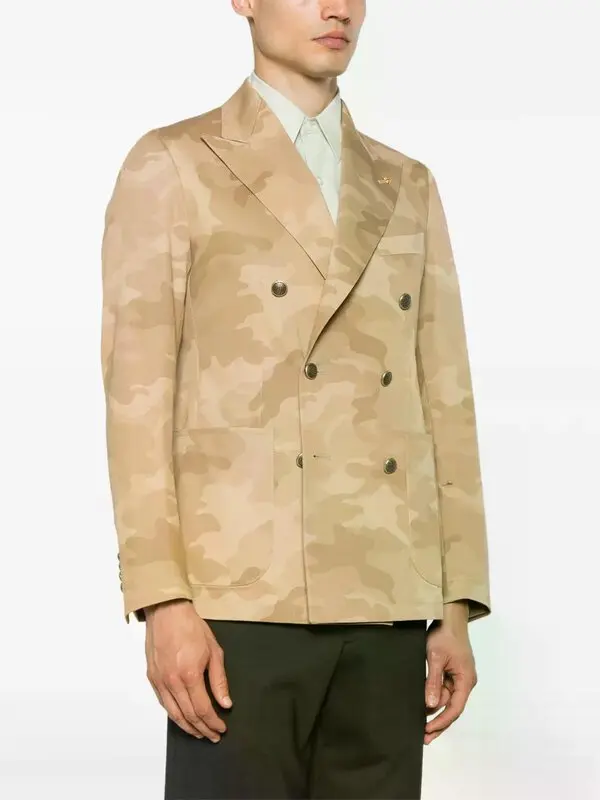 Tagliatore Camouflage-pattern Blazer - Neutrals