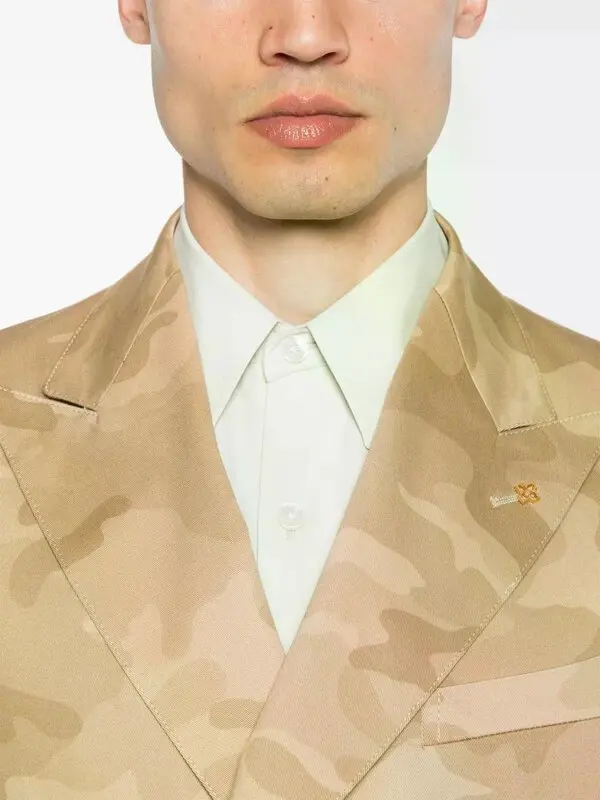 Tagliatore Camouflage-pattern Blazer - Neutrals