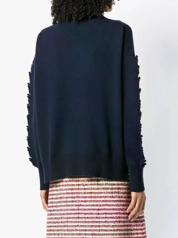 BARRIE Troisieme Dimension Cashmere V-neck Pullover - Blue