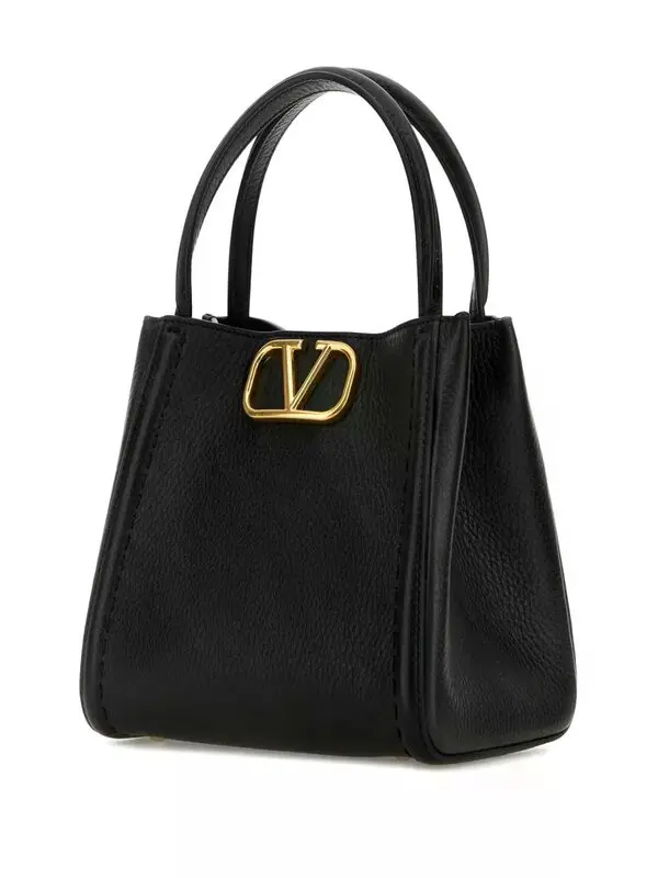 Valentino Garavani Vlogo Signature Grained Leather Tote Bag