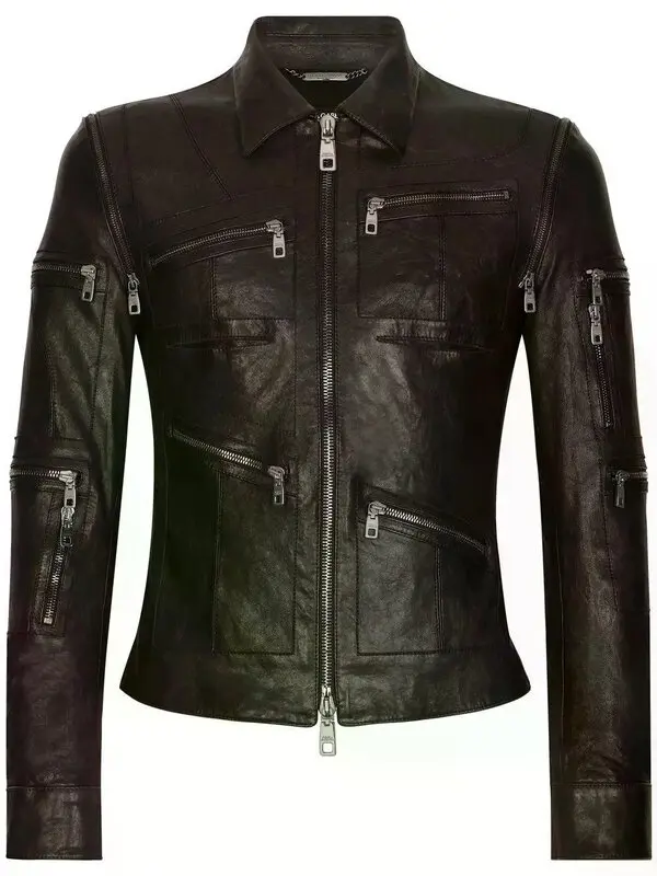 Dolce & Gabbana Leather Biker Jacket