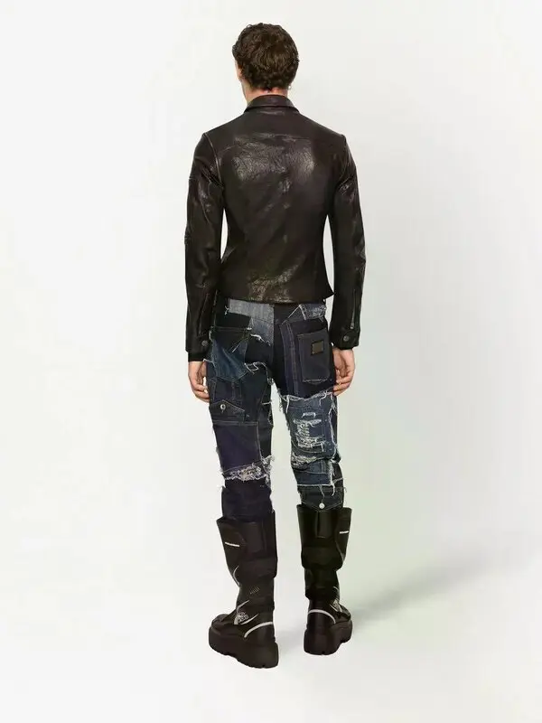 Dolce & Gabbana Leather Biker Jacket