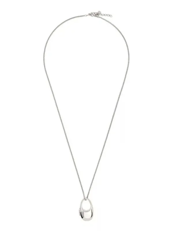 Coperni Locket Brass Necklace - Silver