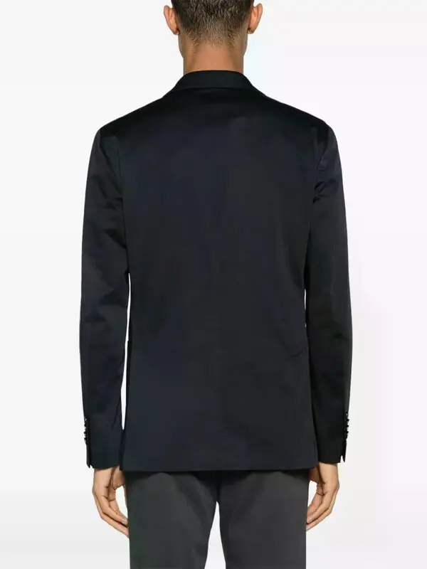LARDINI Single-breasted Cotton Blazer - Blue