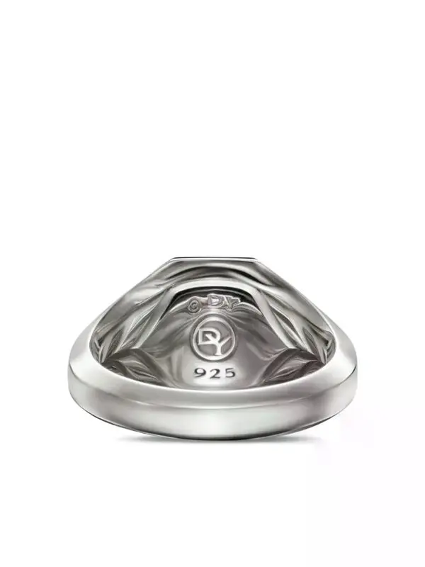 David Yurman Sterling Streamline Diamond Signet Ring