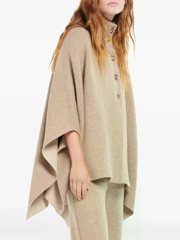 BARRIE Cashmere Blend Cape - Neutrals