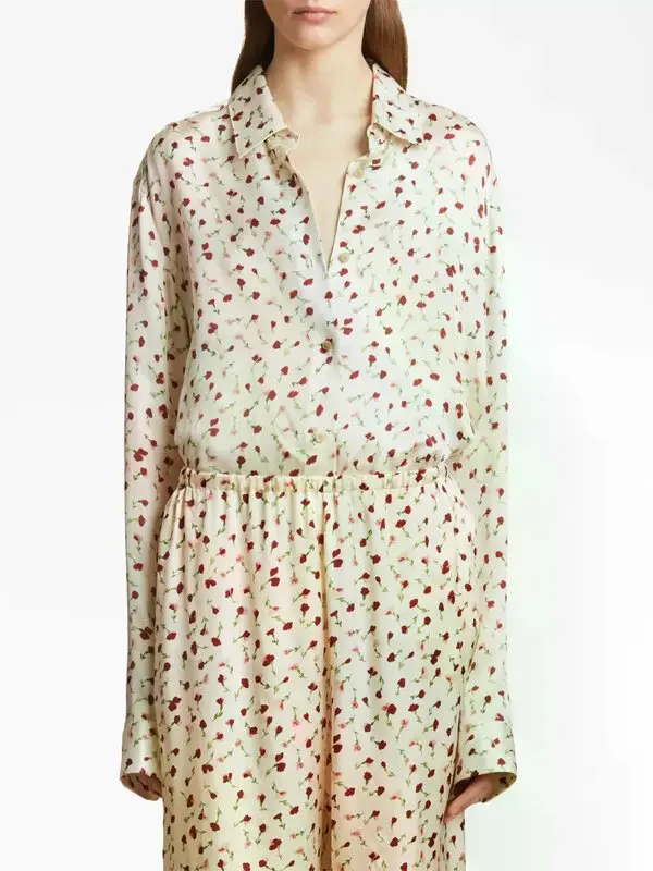 Khaite Argo Rose-print Shirt