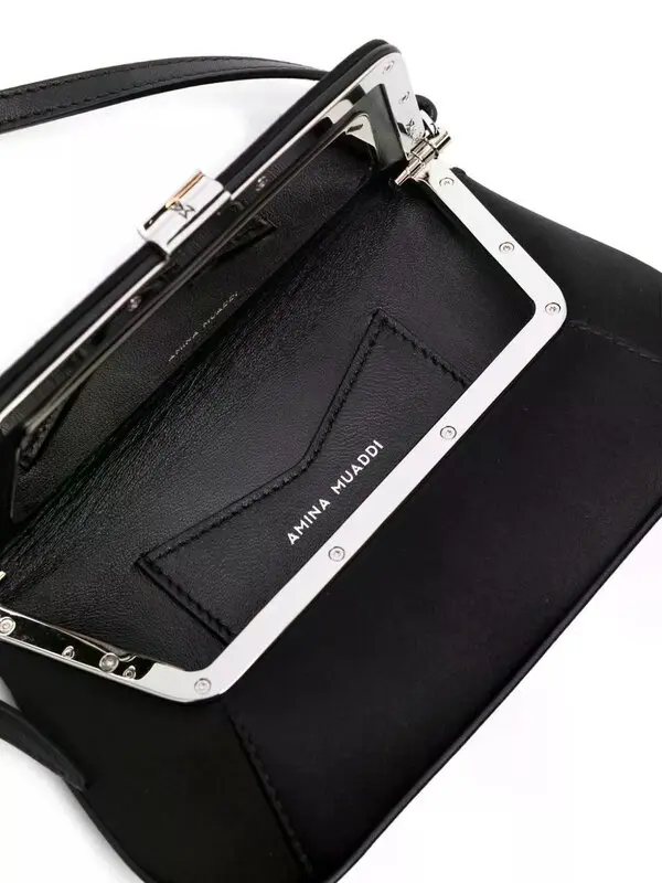 Amina Muaddi Ami Satin Mini Bag