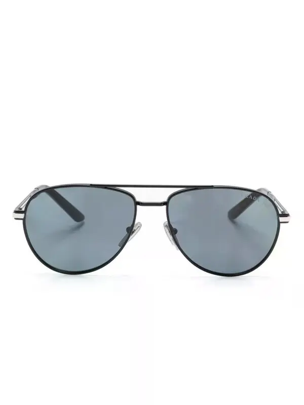 Prada Logo-print Sunglasses - Silver